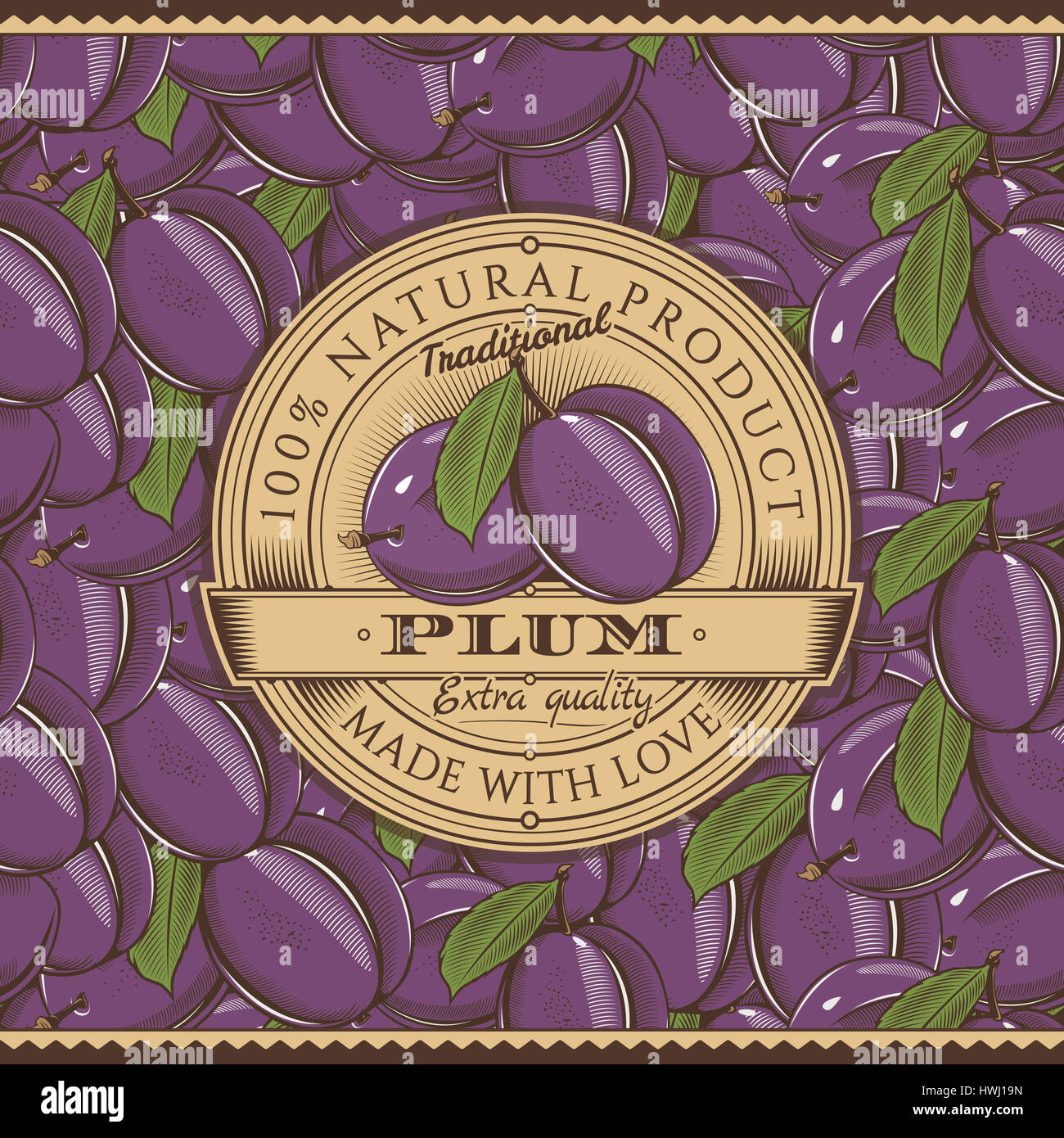 Plum Jam Label High Resolution Stock Photography and Images - Alamy