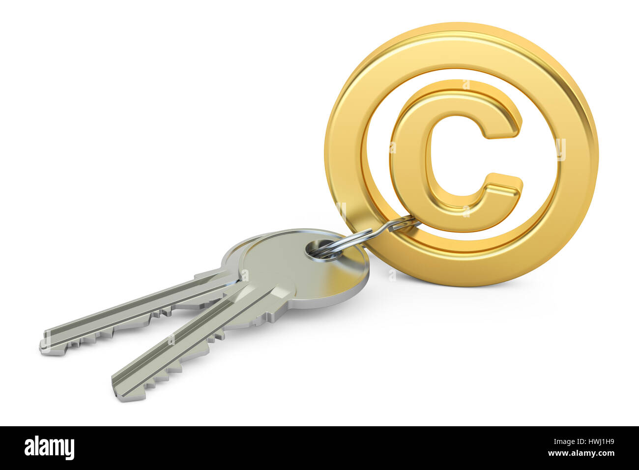 Copyright concept, 3D rendering isolated on white background Stock ...