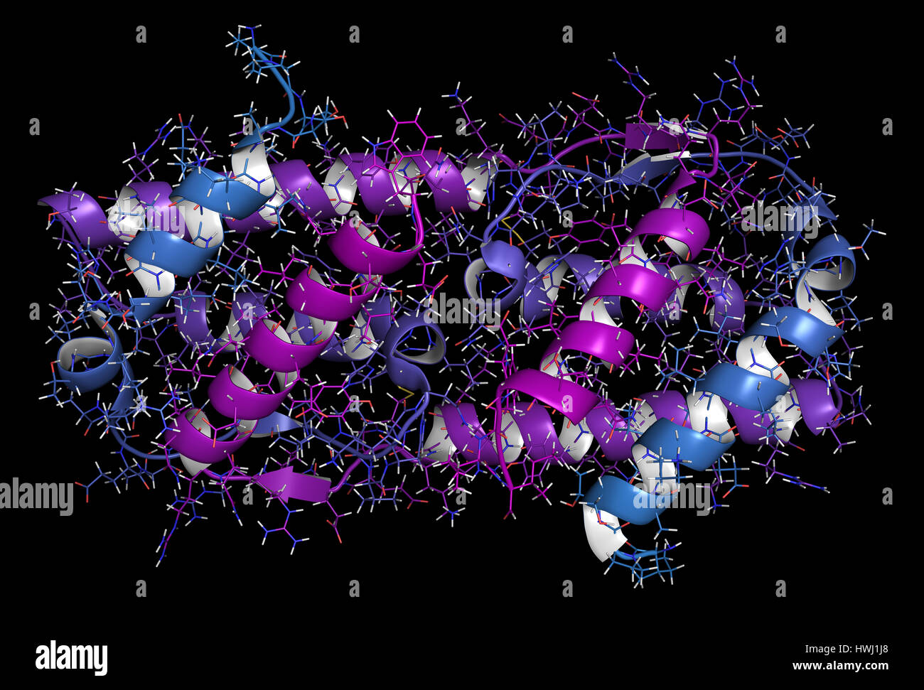 Interleukin 5 (IL-5) cytokine protein. A monoclonal antibody against IL ...