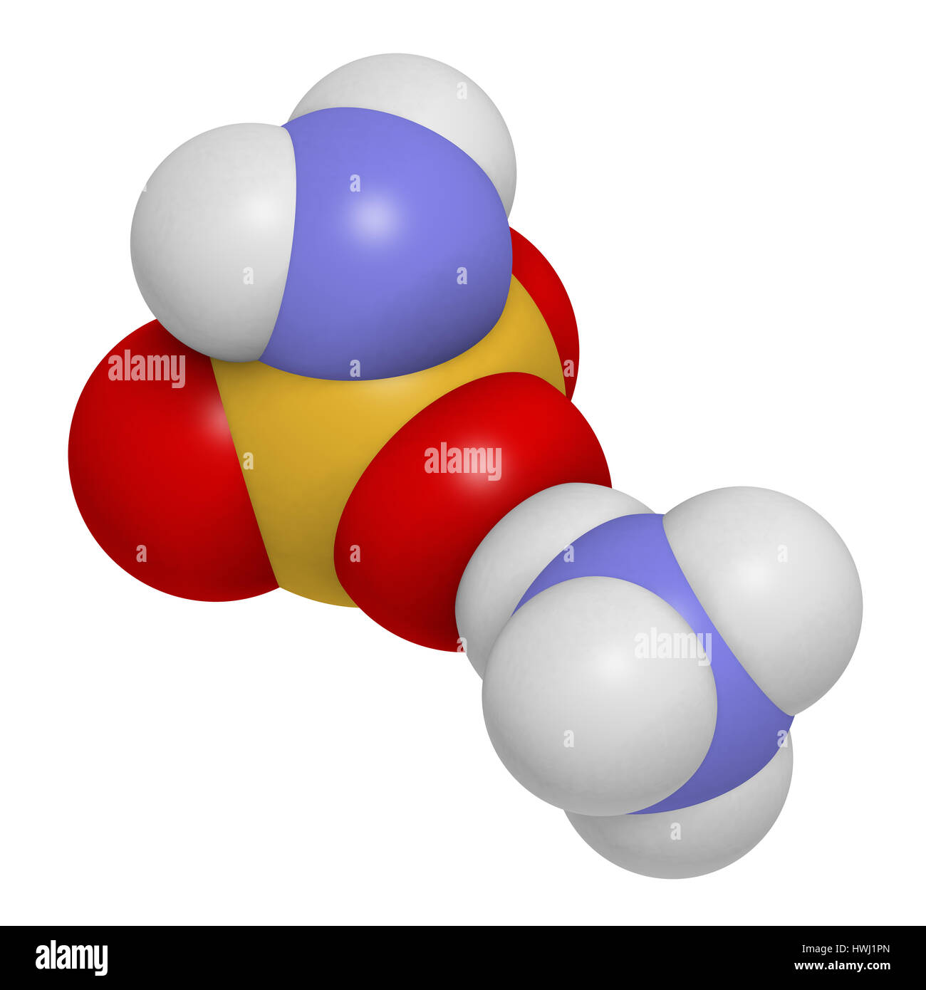 Ammonium sulfamate herbicide (weed killer) molecule. 3D rendering ...
