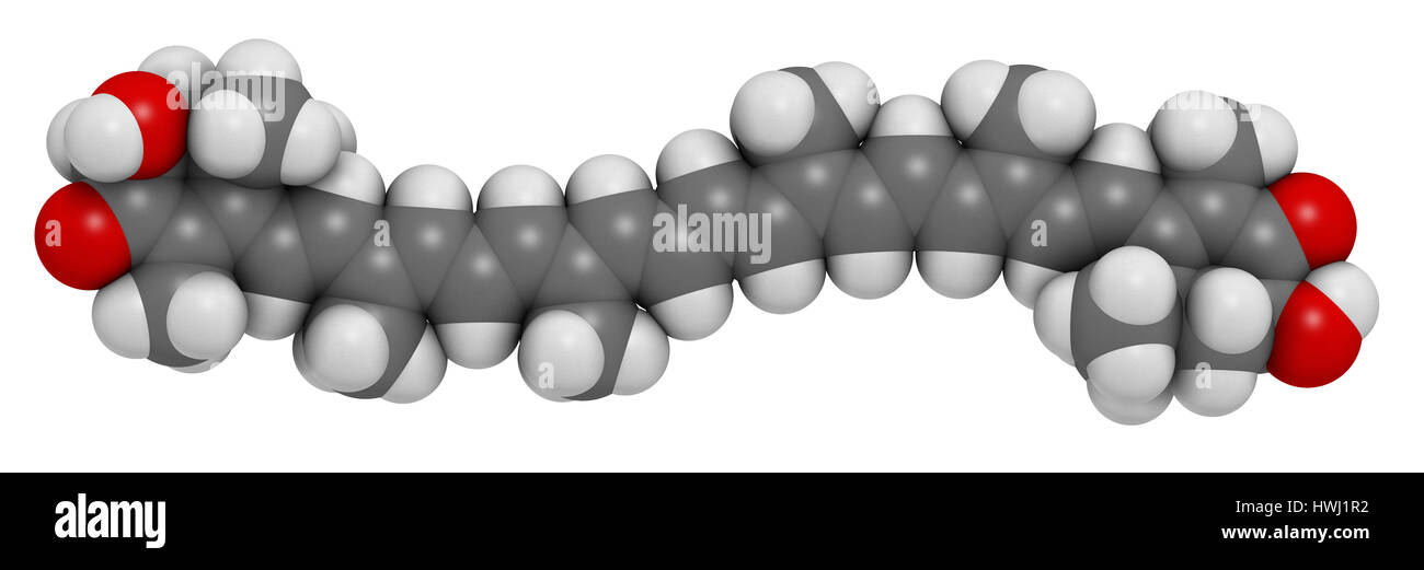Astaxanthin pigment molecule. 3D rendering. Carotenoid responsible for ...