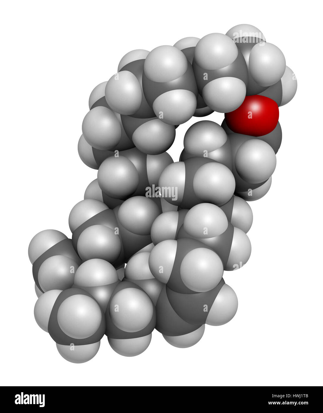 Cetyl myristoleate food supplement molecule. 3D rendering. Cetylated ...
