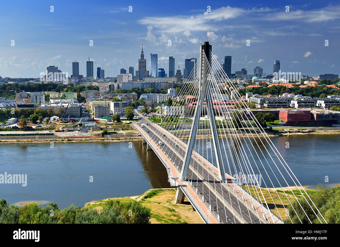 Warsaw - bird's-eye view Stock Photo - Alamy