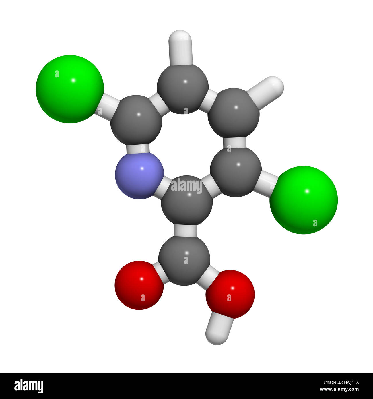 Clopyralid herbicide molecule. 3D rendering Stock Photo - Alamy