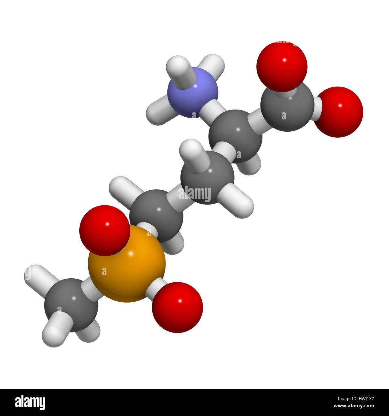 Glufosinate (phosphinothricin) nonselective herbicide molecule. 3D ...