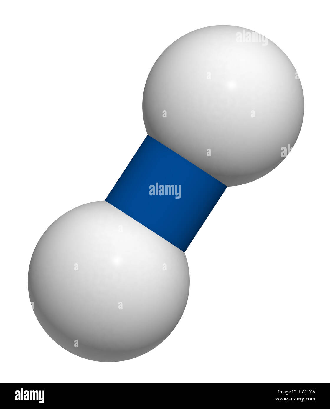 Hydrogen gas (H2) molecule. 3D rendering Stock Photo - Alamy