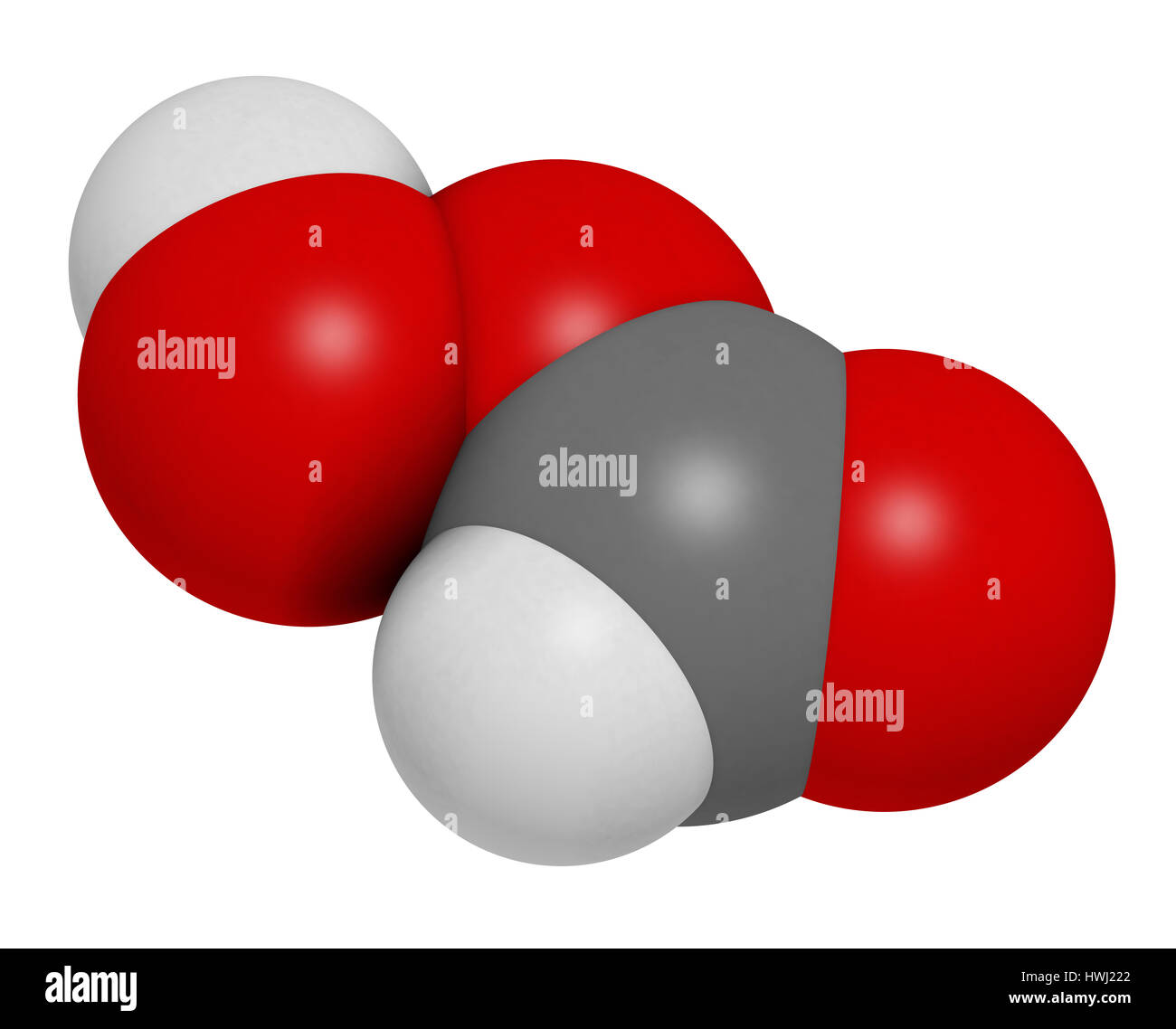 Performic acid (PFA) disinfectant molecule. 3D rendering. Used as ...