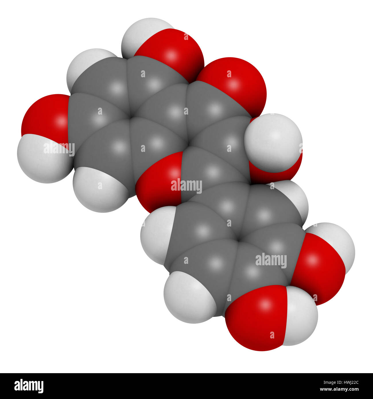 Quercetin molecular model flavonoid chemical Cut Out Stock Images ...