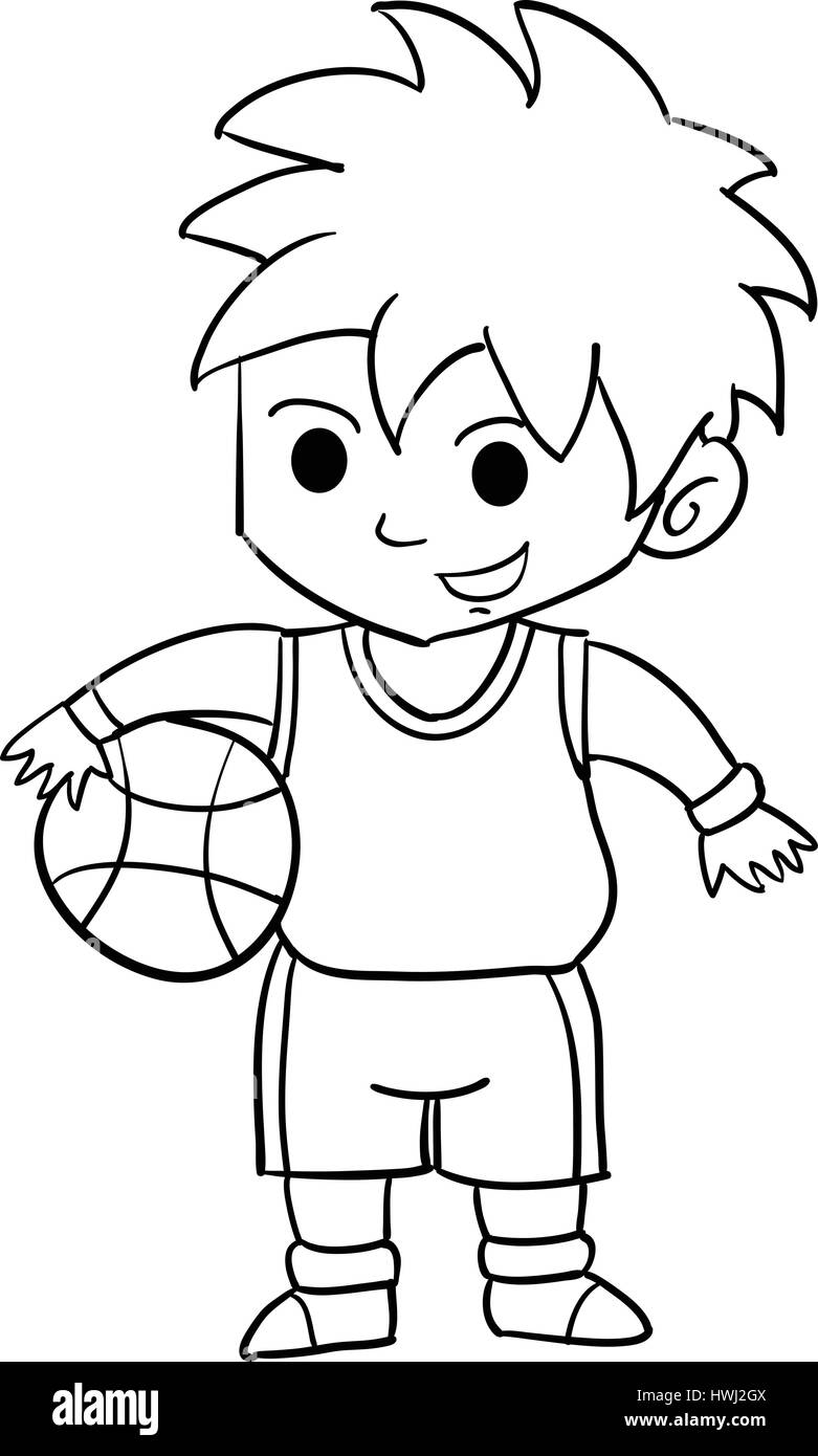 illustration of Cartoon kids sports characters Stock Vector Image & Art ...