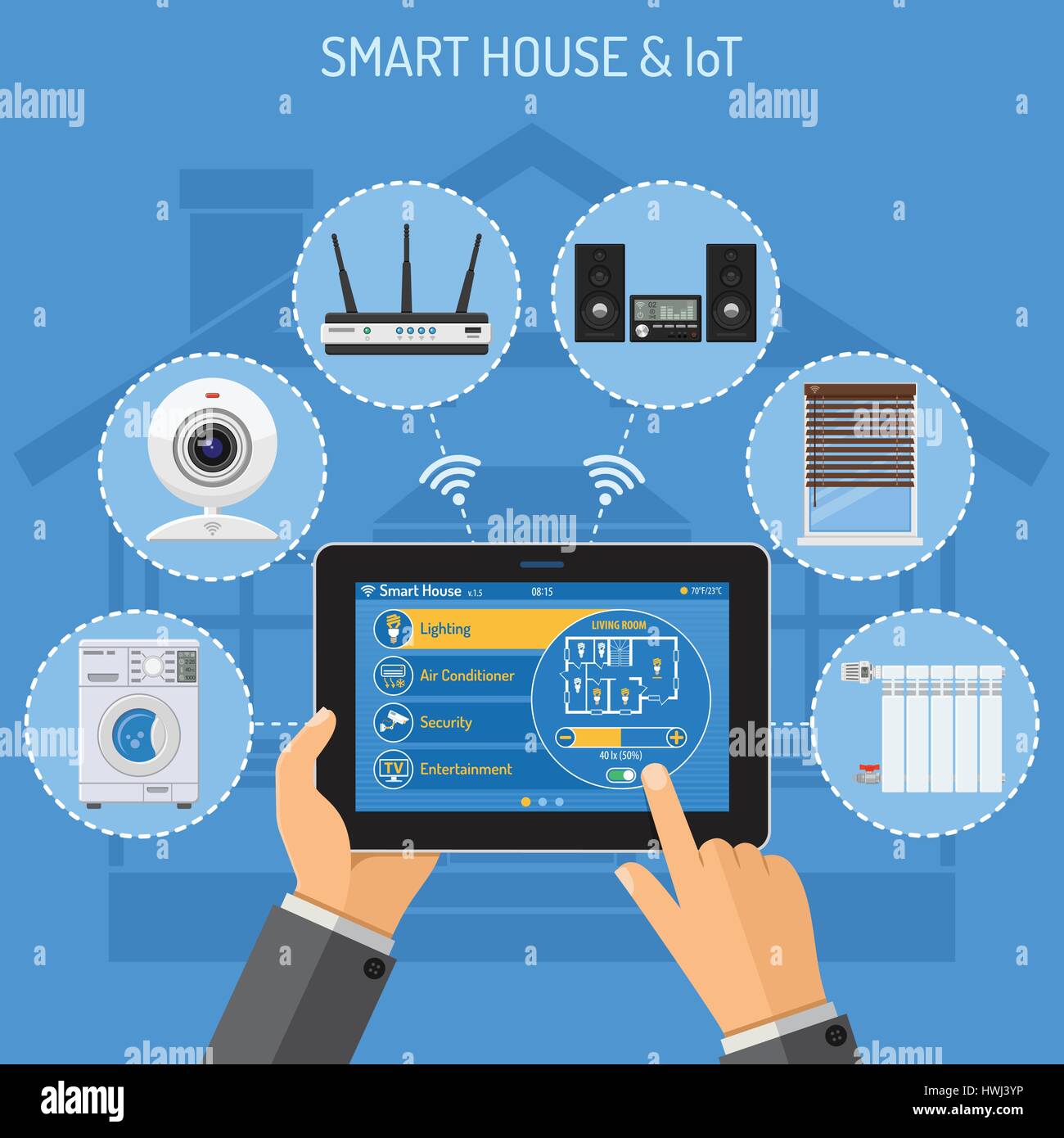 Gadget smart home Stock Vector Images - Alamy