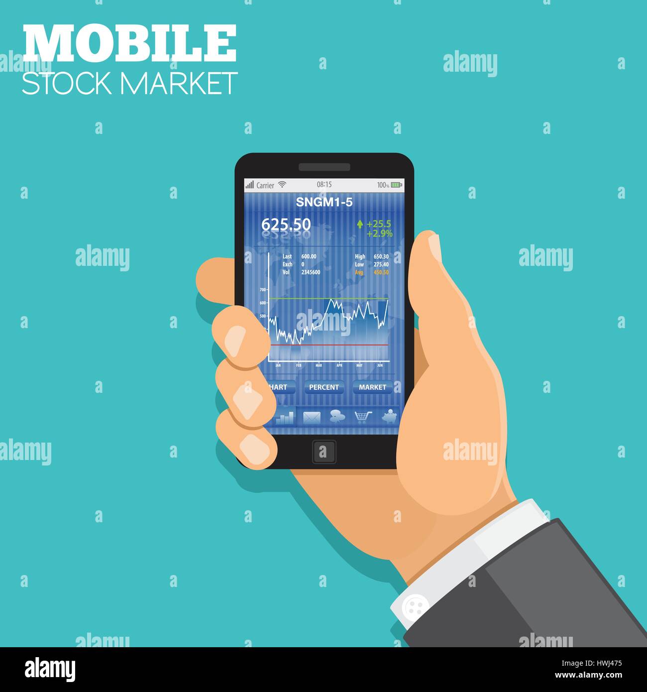 Mobile phone stock application Stock Vector Images - Alamy