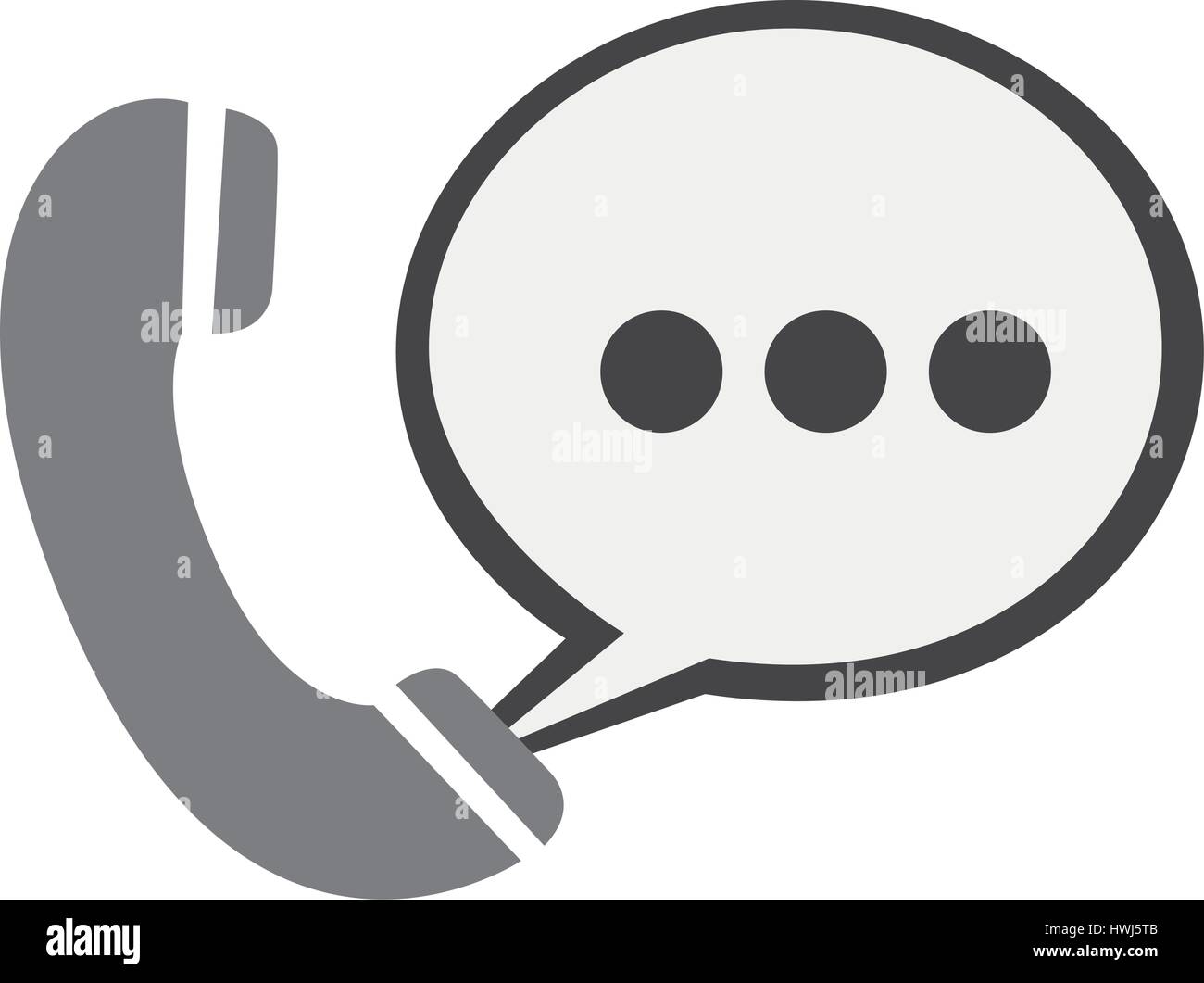 round symbol call phone with chat bubble icon Stock Vector Image & Art ...