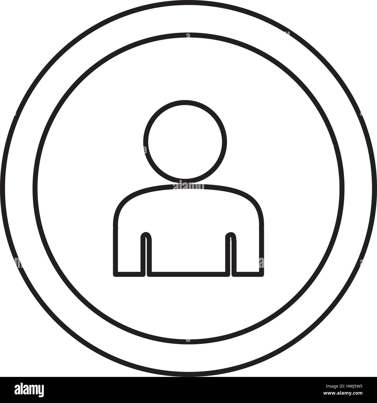 round symbol face person icon Stock Vector Image & Art - Alamy