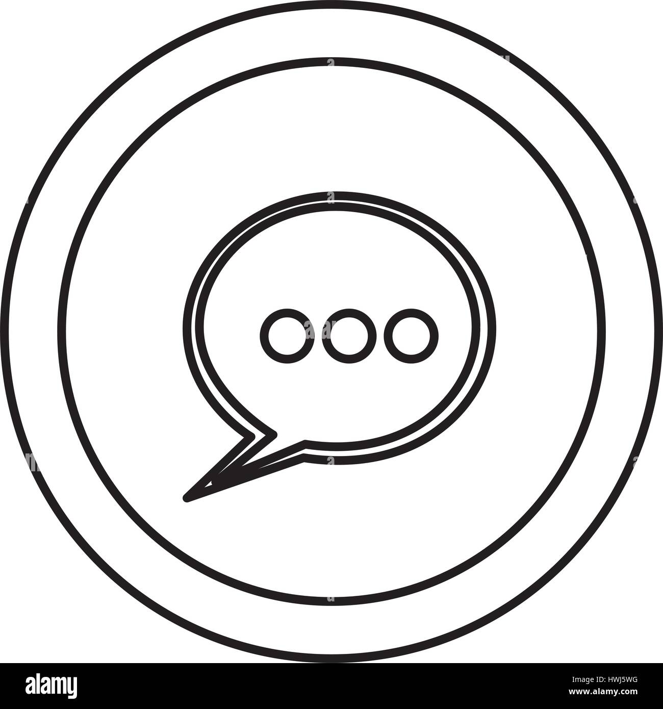 round symbol chat bubble icon Stock Vector Image & Art - Alamy