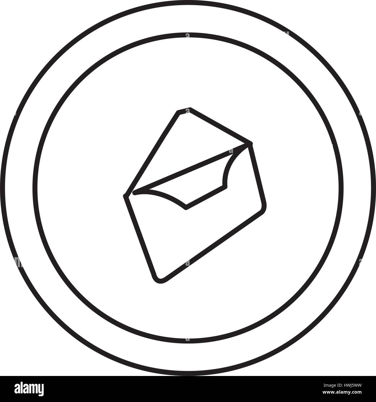 round symbol letter open icon Stock Vector Image & Art - Alamy