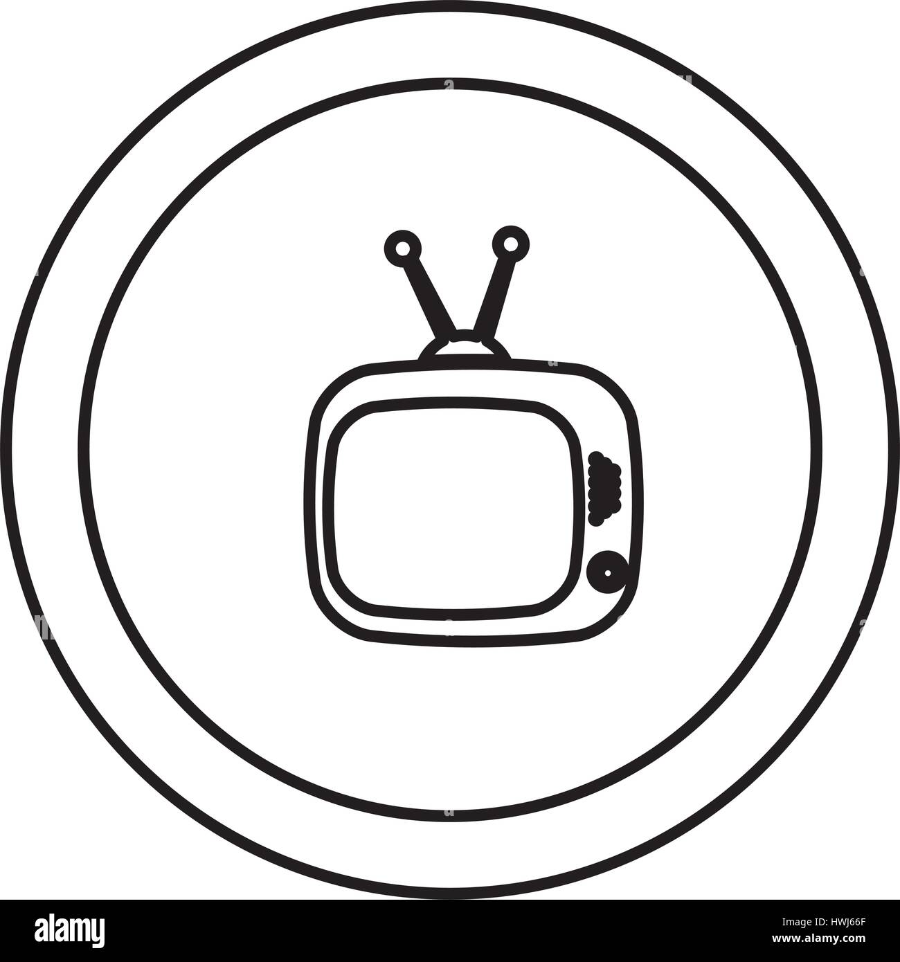 Tv and antenna Stock Vector Images - Alamy