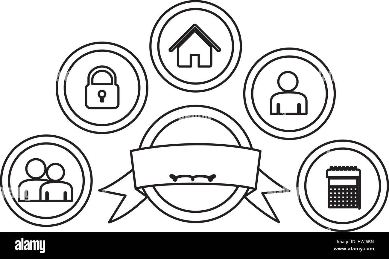 Figure computer icons connections hi-res stock photography and images ...