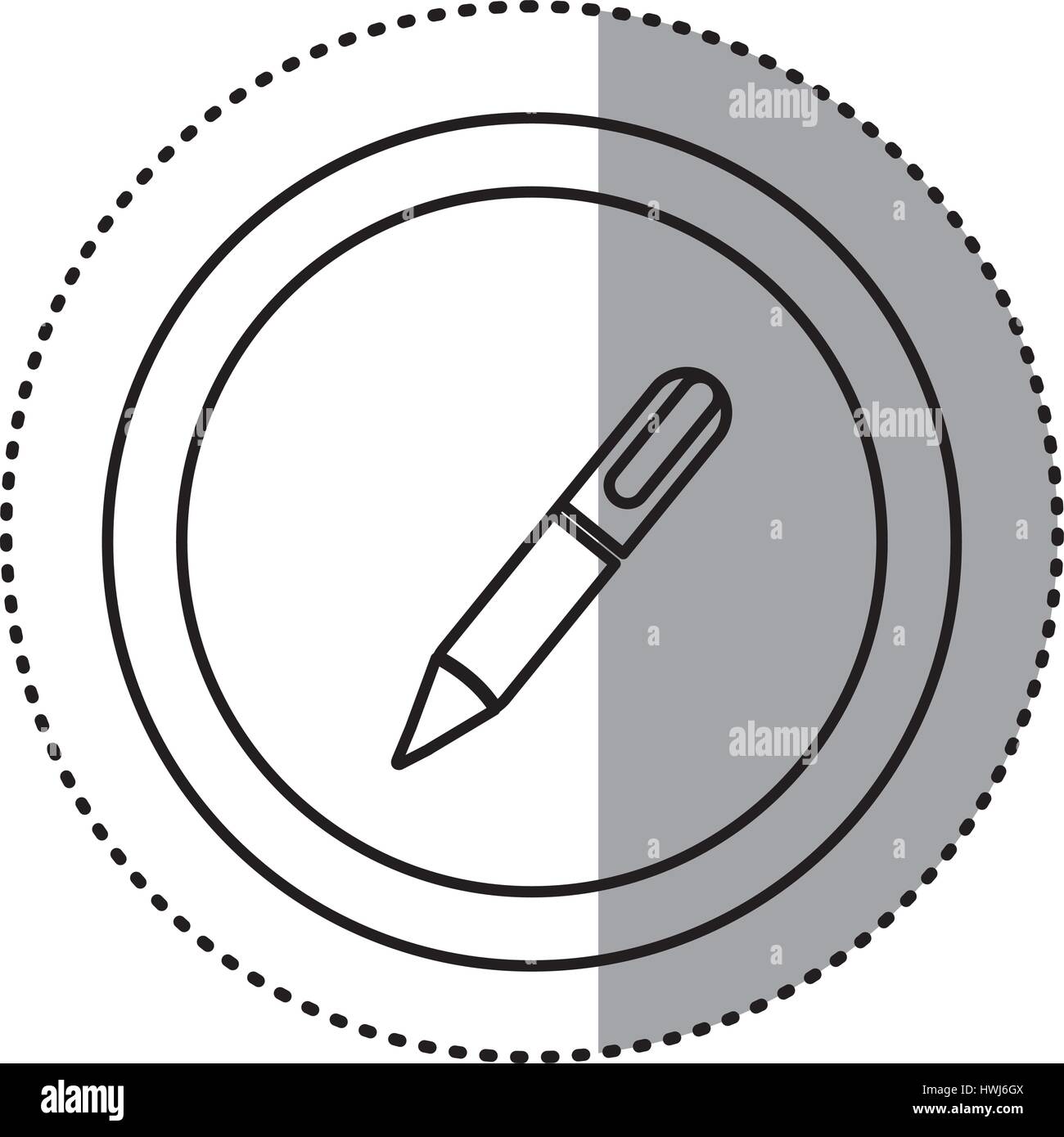 Metal round pen Stock Vector Images - Alamy