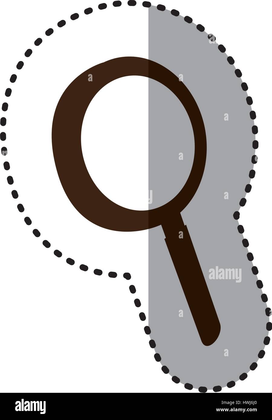 brown magnifying glass tool icon Stock Vector Image & Art - Alamy