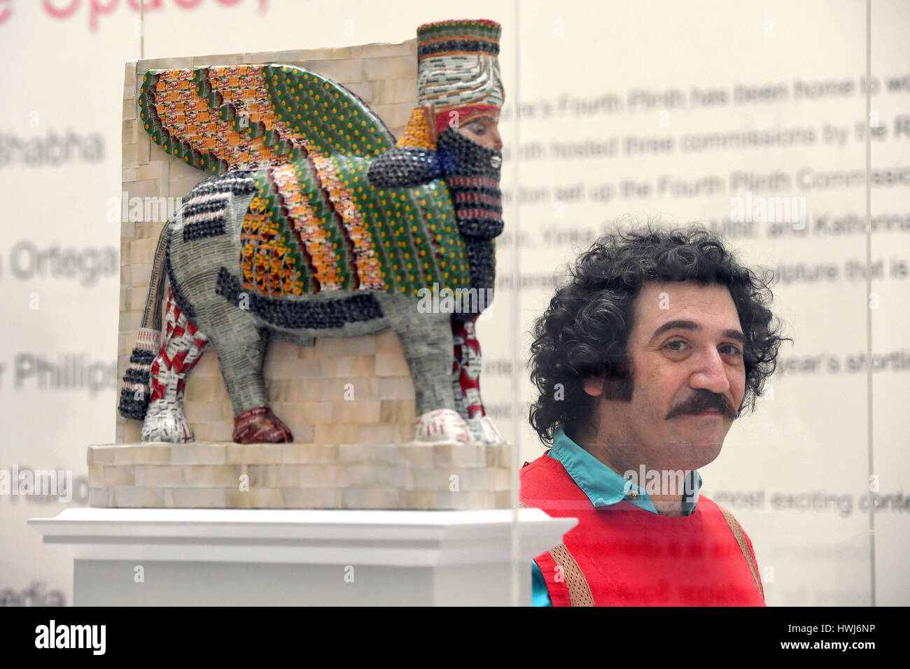 Michael Rakowitz with his design, The Invisible Enemy Should Not Exist ...