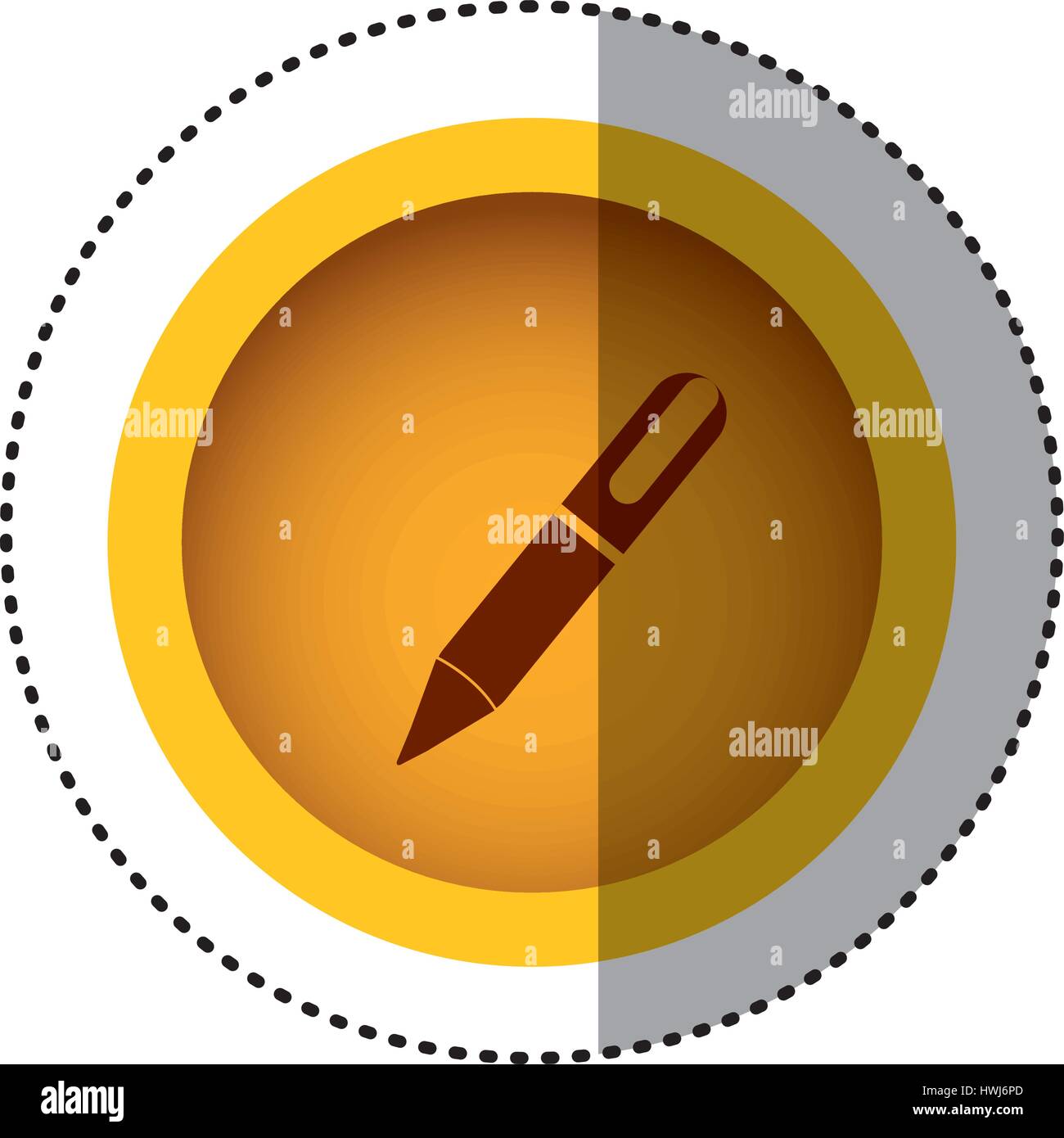 Metal round pen Stock Vector Images - Alamy