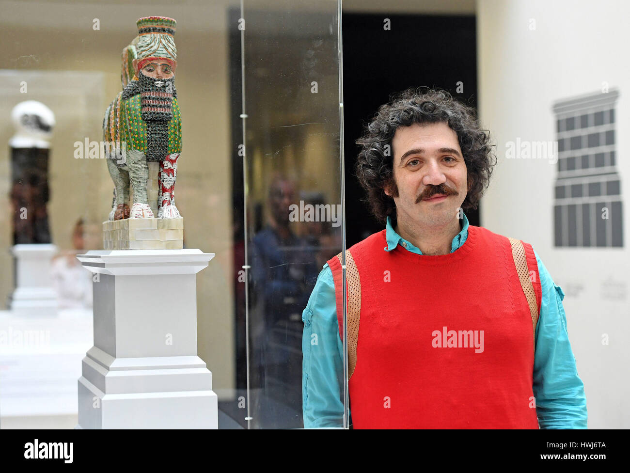 Michael Rakowitz with his design, The Invisible Enemy Should Not Exist ...