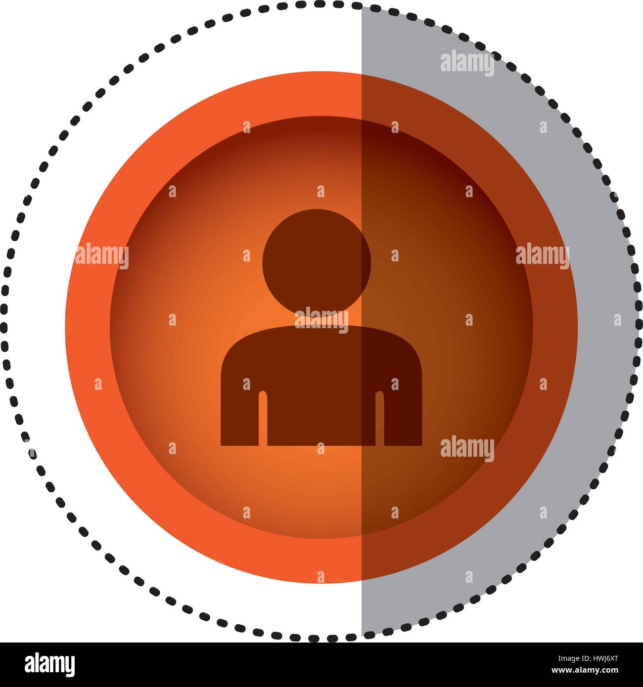 orange round symbol face person icon Stock Vector Image & Art - Alamy