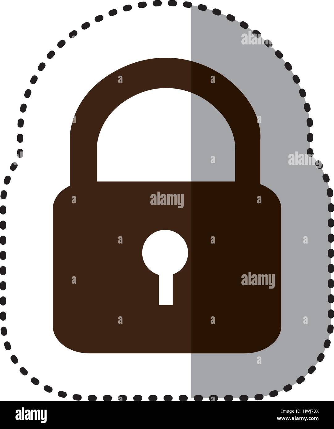 brown metal padlock closed icon Stock Vector Image & Art - Alamy