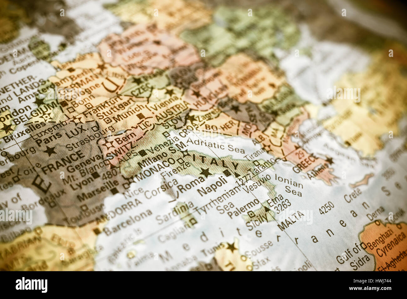 Map of italy globe hi-res stock photography and images - Alamy