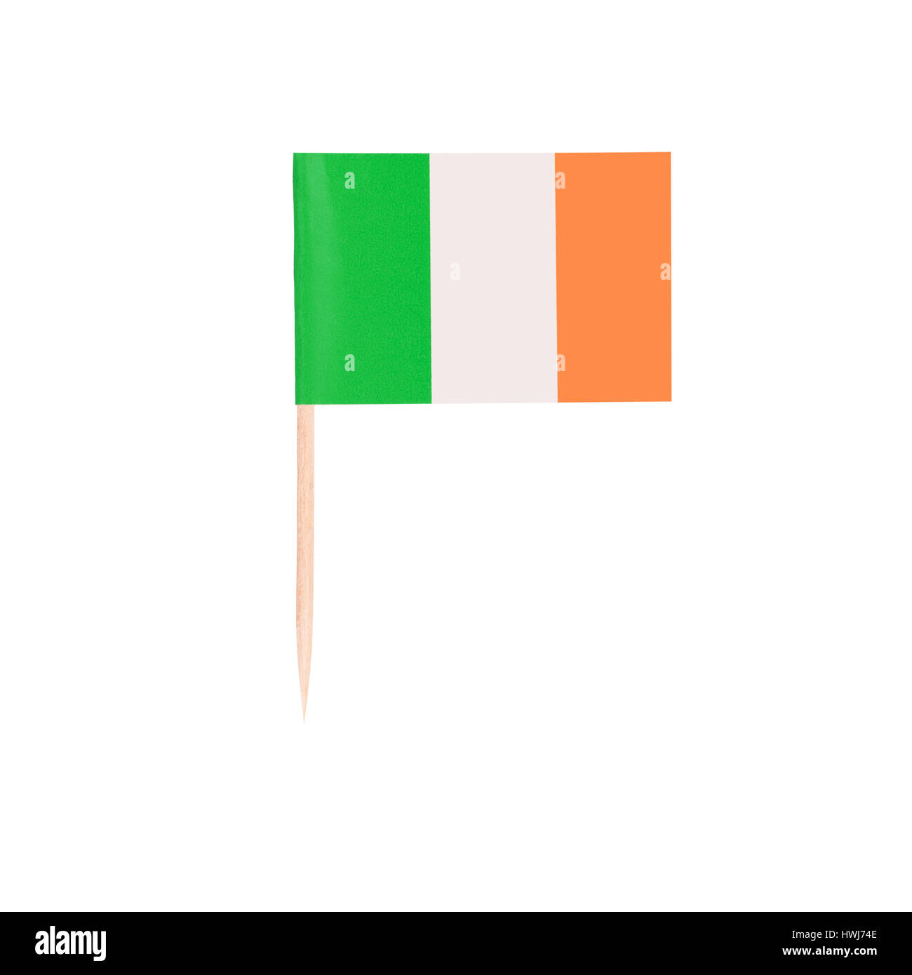 Toothpick Flag Ireland. Paper Irish flag . Isolated on white background ...