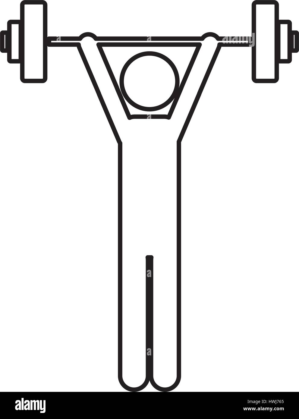 person lifting weights gym Stock Vector Image & Art - Alamy