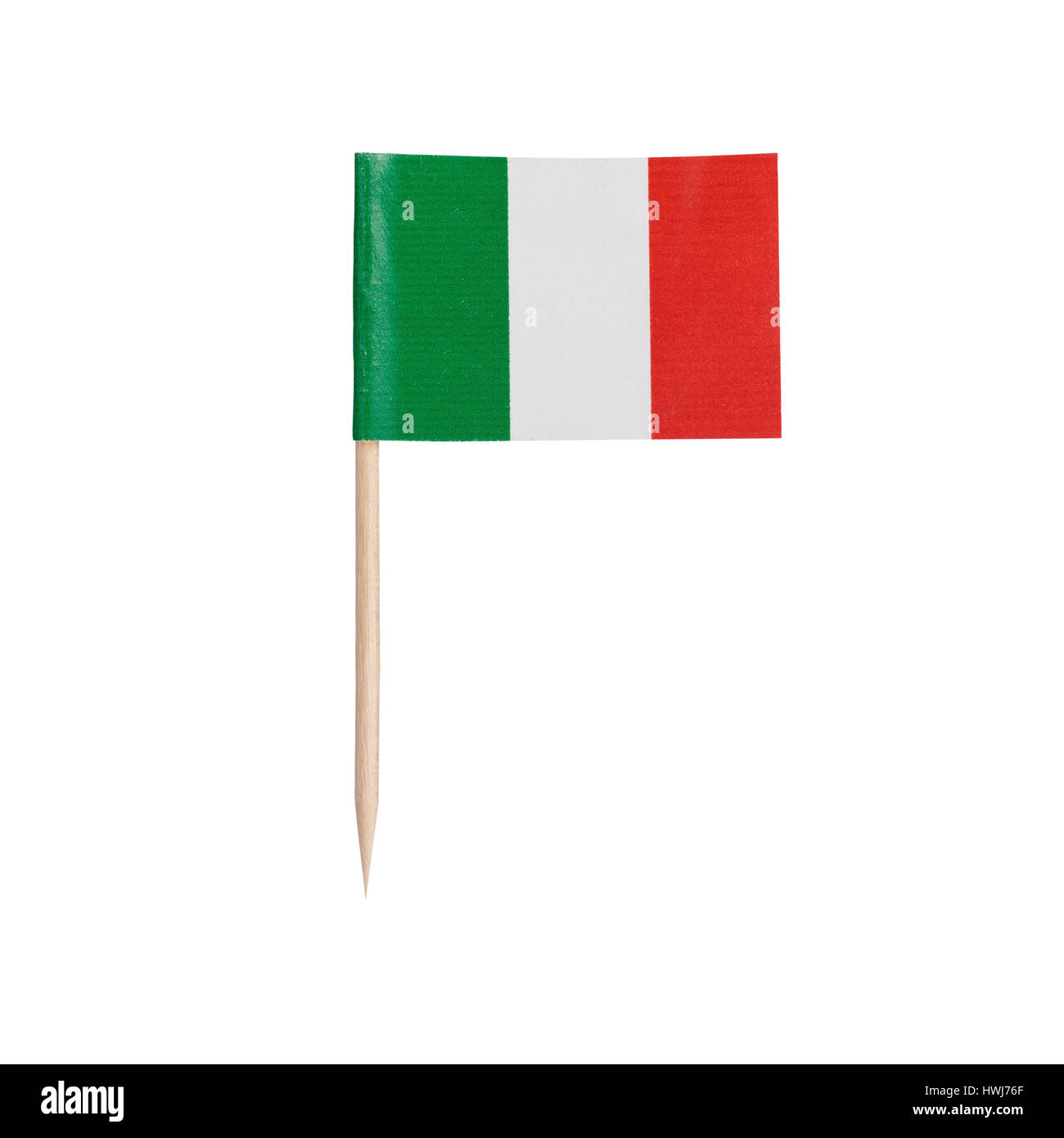 Miniature Flag Italy. Small Paper toothpick Italian flag . Isolated on ...