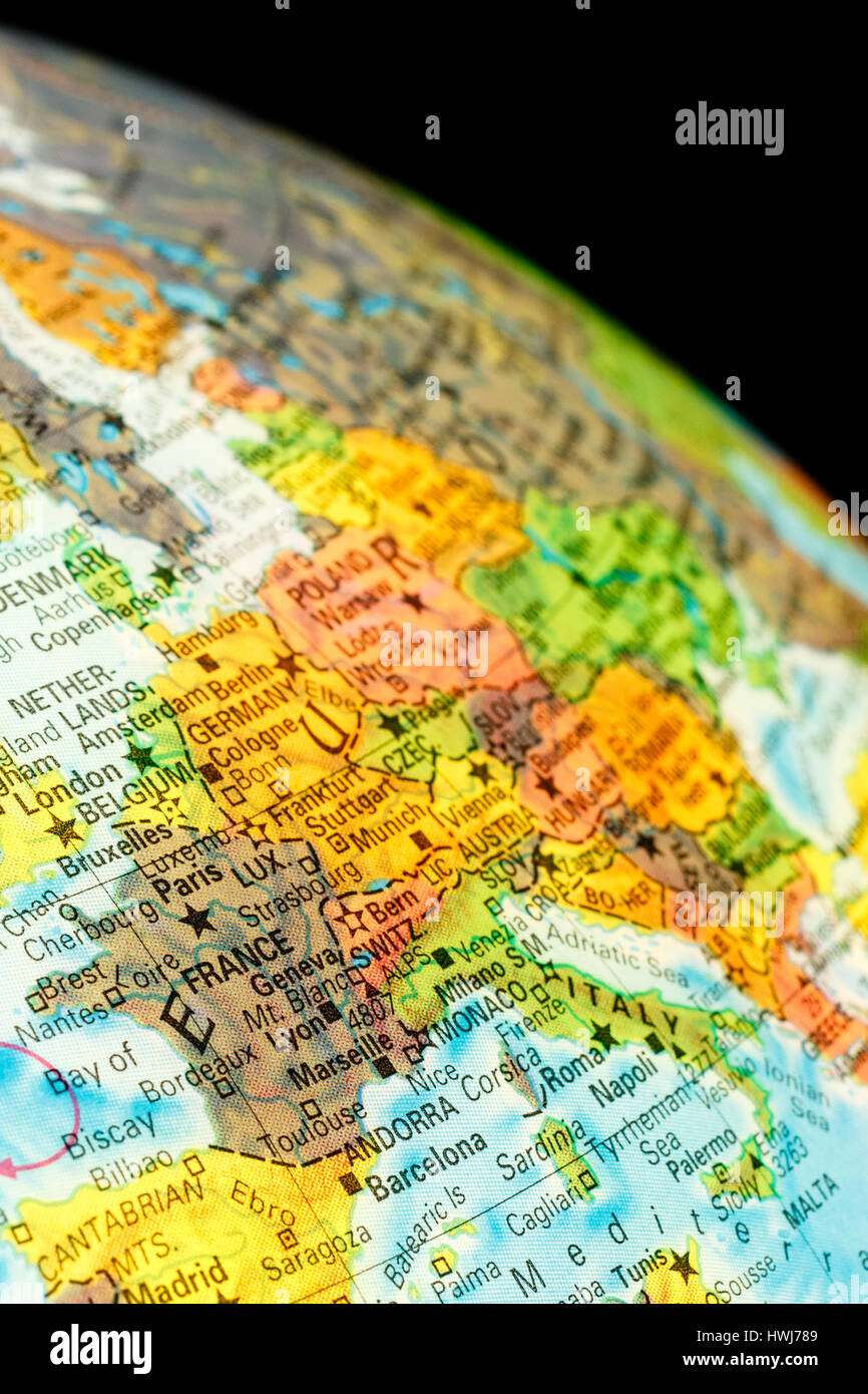 Map paris europe western hi-res stock photography and images - Alamy