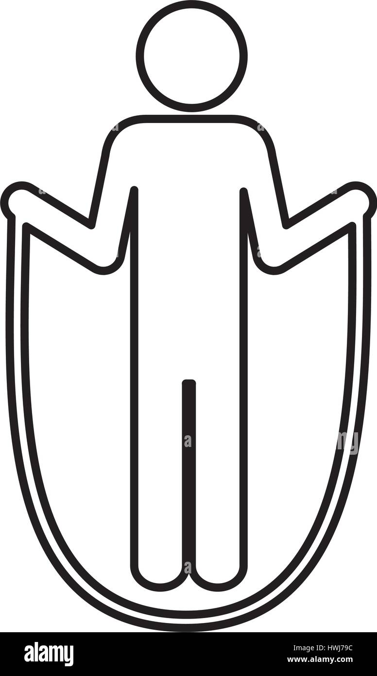 person Jumping rope gym Stock Vector Image & Art - Alamy