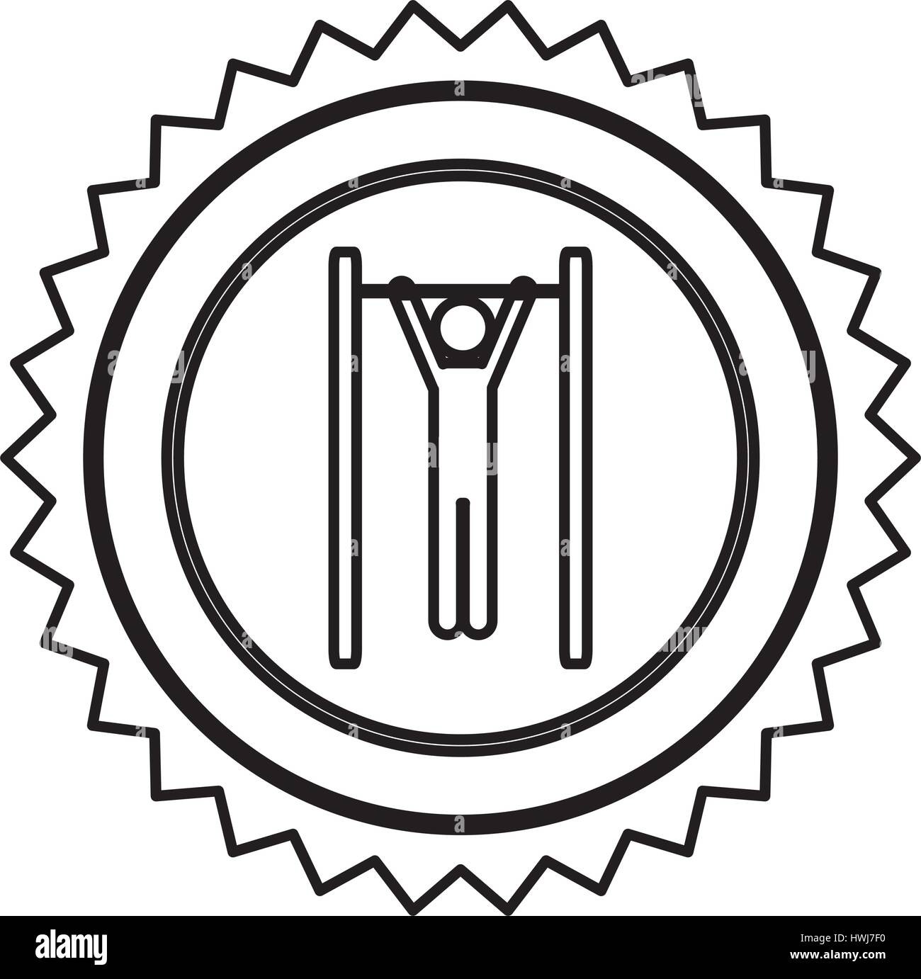 emblem person do exercise gym Stock Vector Image & Art - Alamy