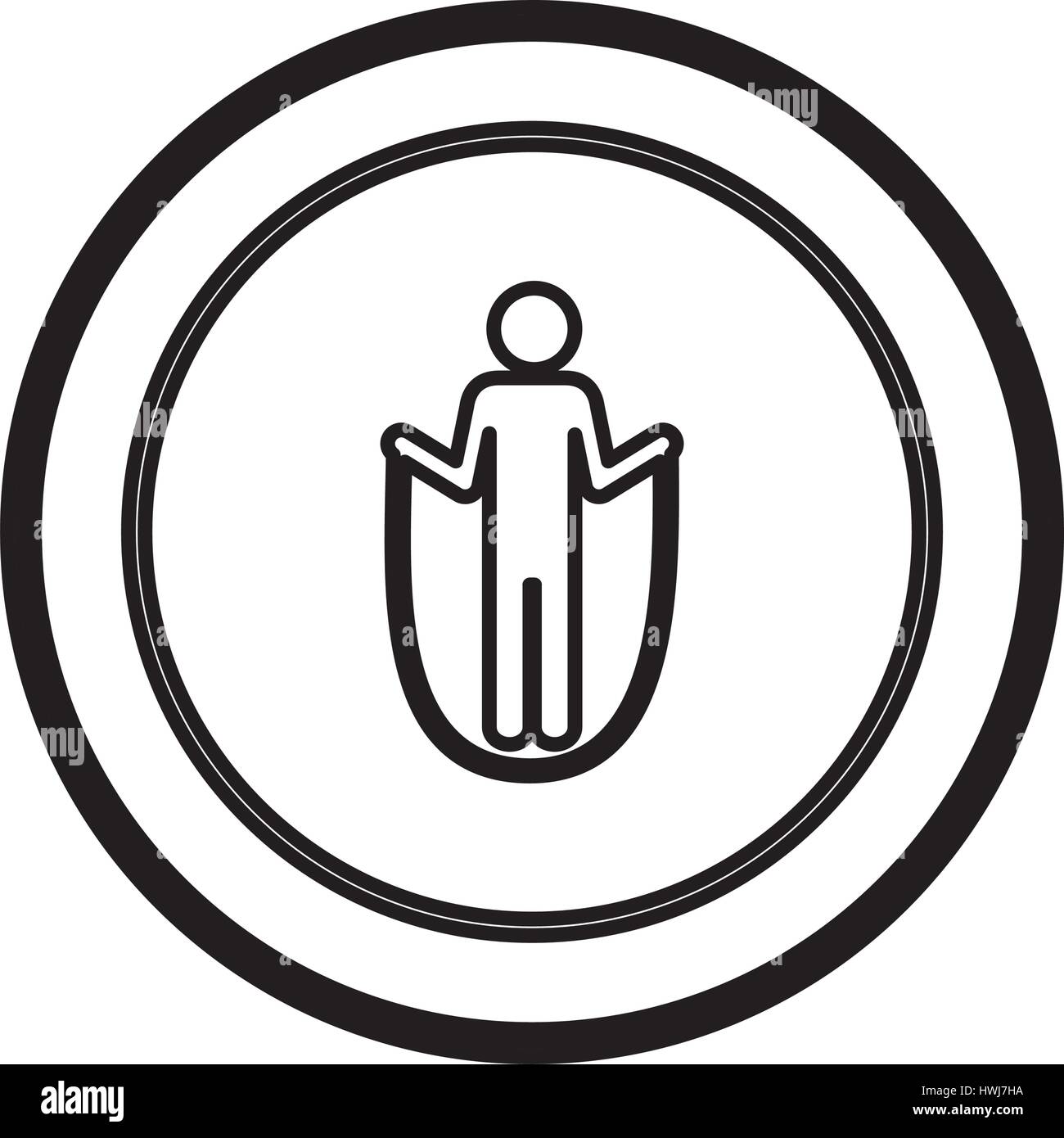 symbol person Jumping rope gym Stock Vector Image & Art - Alamy