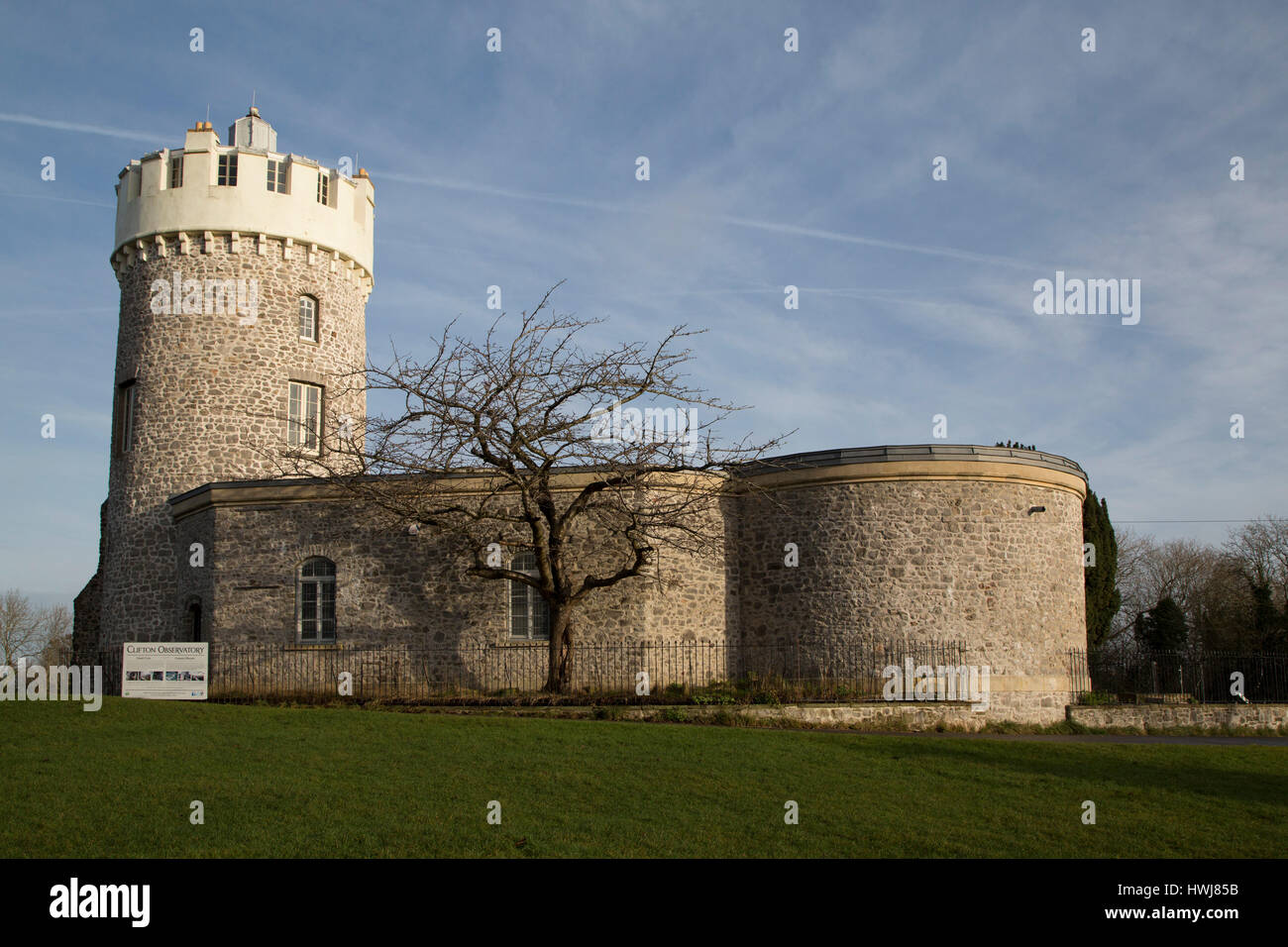 Clifton Observatory, overlooking the Avon Gorge, in Bristol, England ...