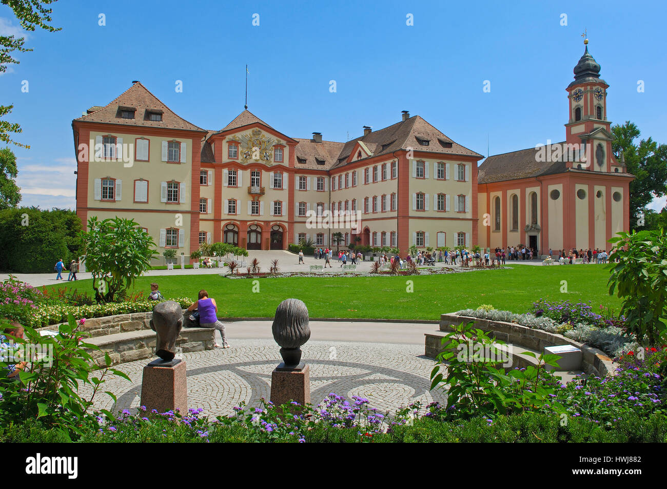 Castle, Mainau island , Flower Island, Lake Constance , Bodensee, Baden ...