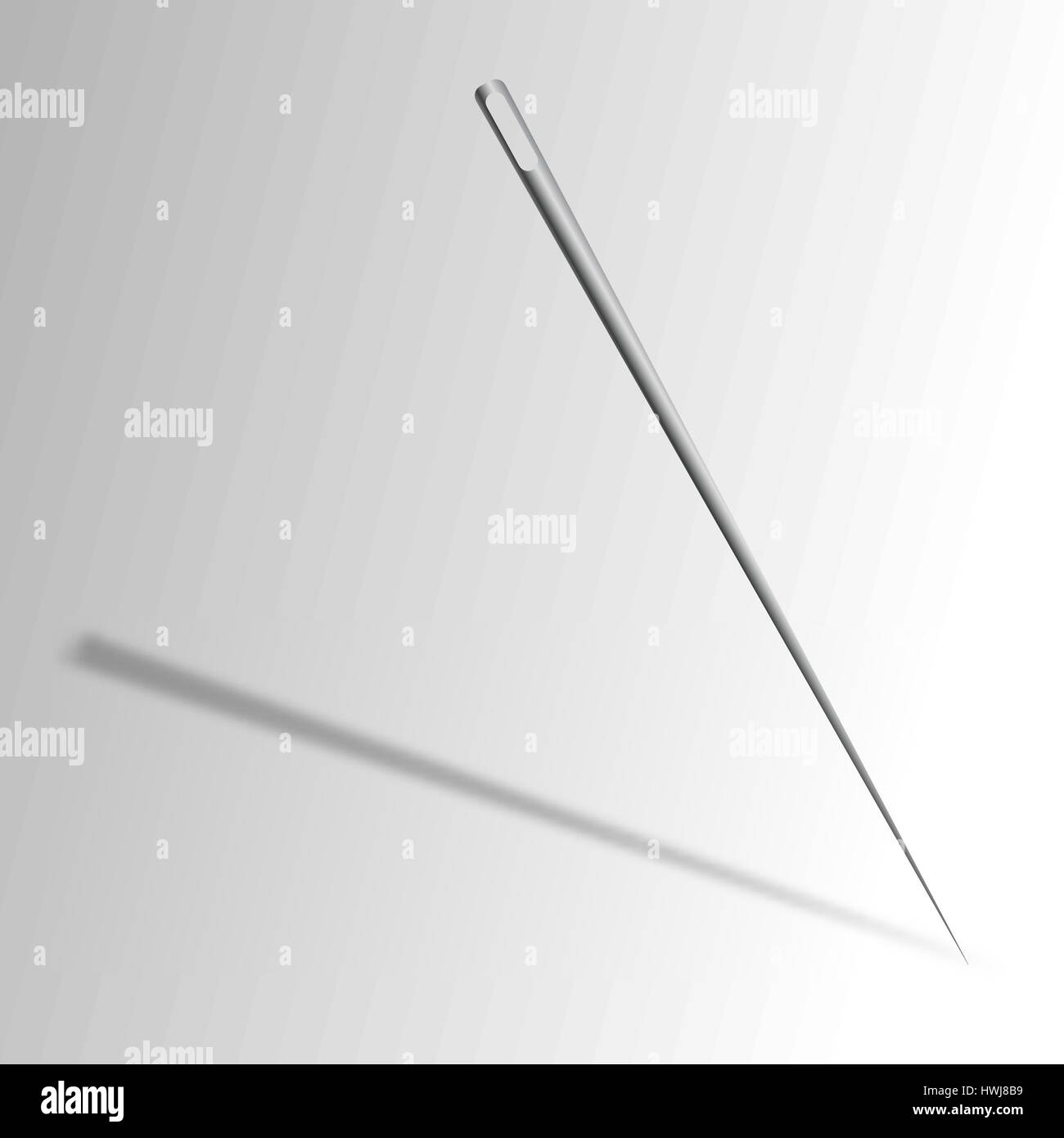 Realistic needle with shadow, design elements for cutting and sewing ...