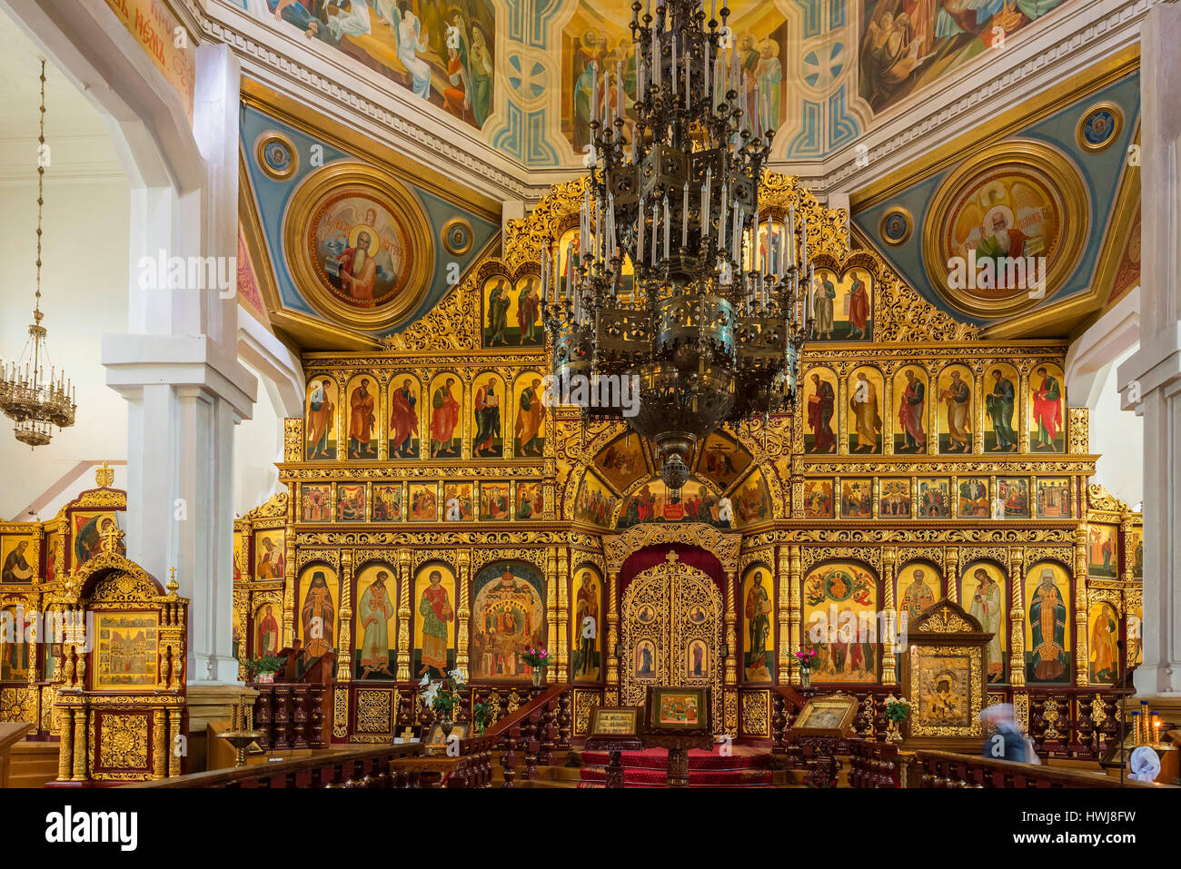 Ascension Cathedral or Zenkov Cathedral, Interior, Panfilov Park ...