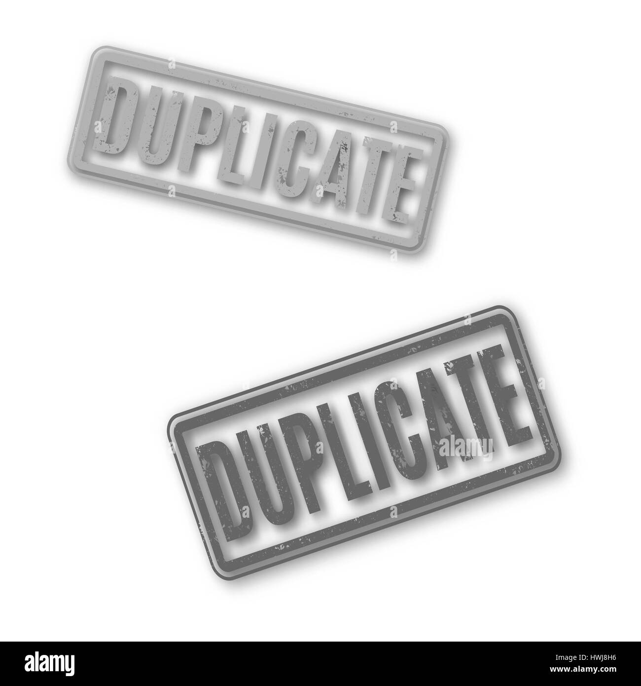 Rectangular stamp duplicate, seal design, isolated on white background ...