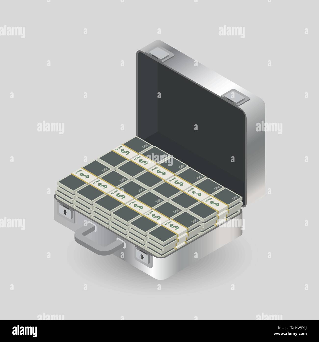 Aluminum briefcase Stock Vector Images - Alamy