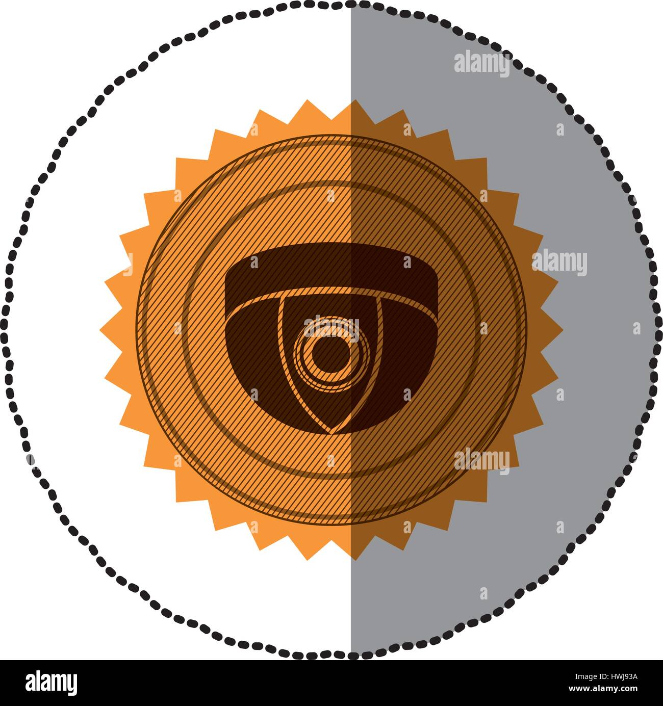 orange emblem video camera interior icon symbol video camera interior ...