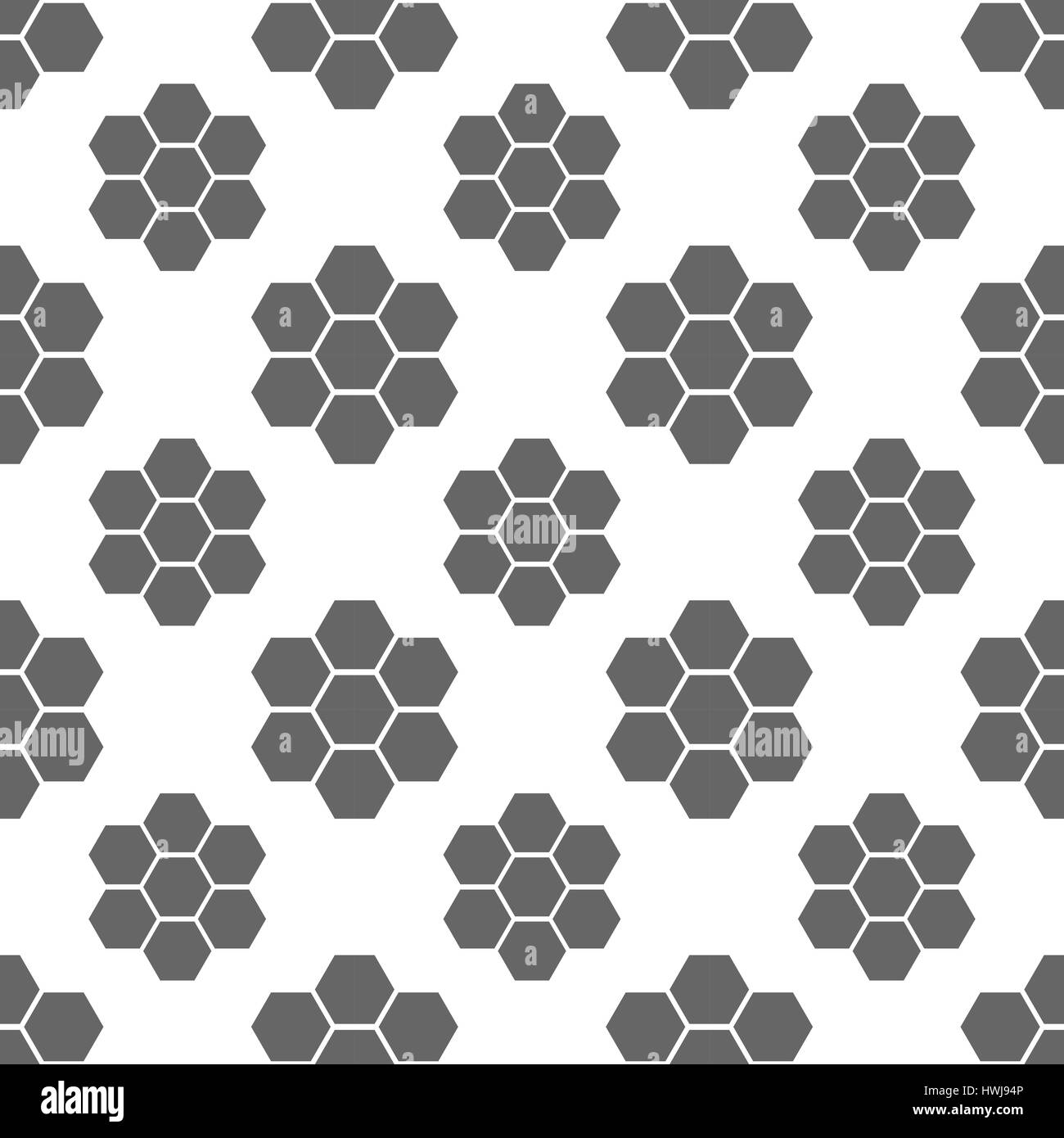 Black and white seamless pattern, repeating geometric tiles with ...