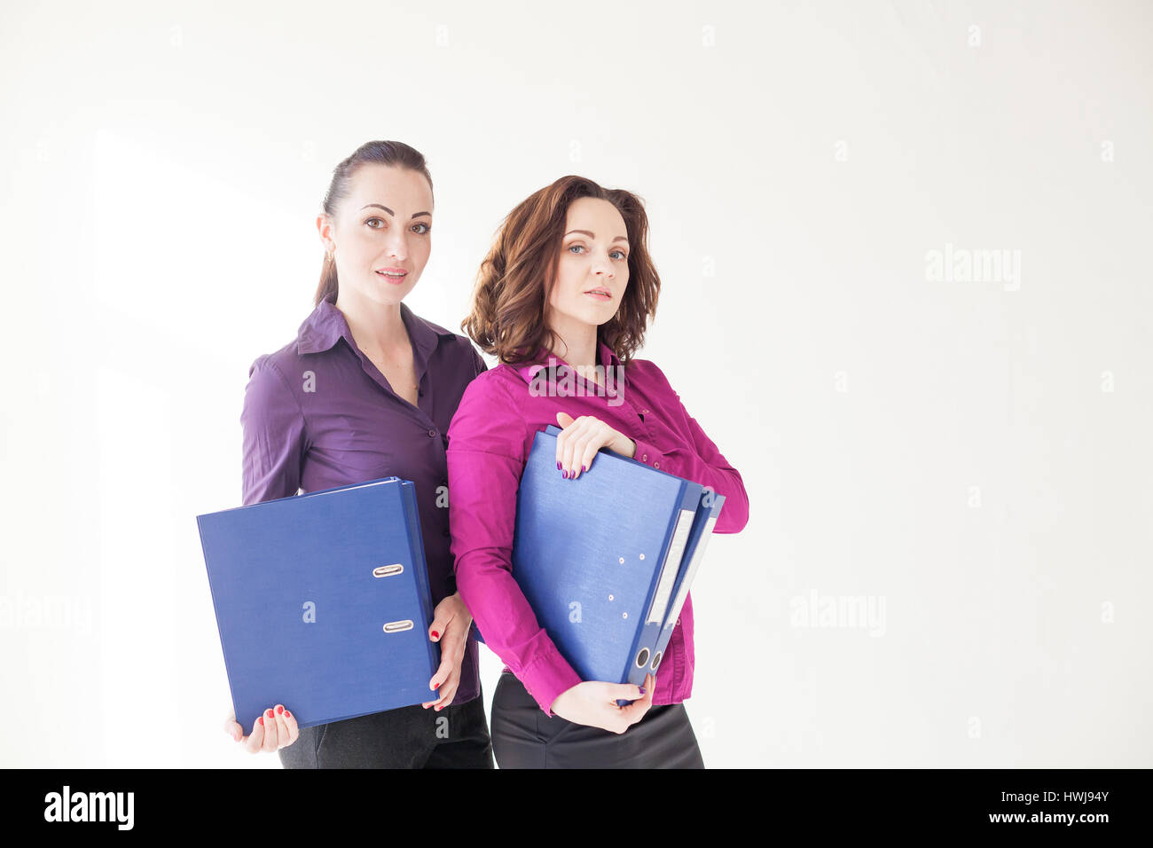 business girl with folders with documents 1 Stock Photo - Alamy