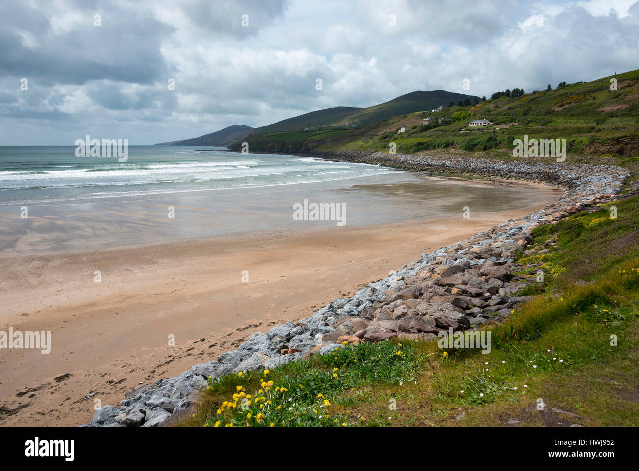 Beach, Inch, Inch Strand, Dingle Bay, Dingle Peninsula, Ireland Stock ...