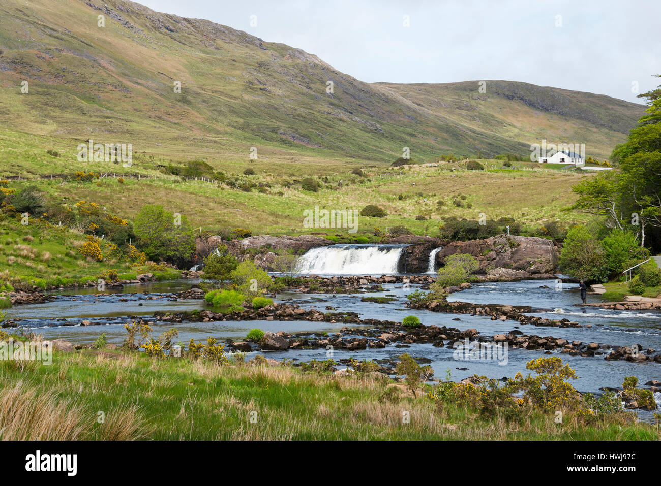 Waterfall, Aasleagh, River Erriff, Leenaun, Ireland Stock Photo - Alamy