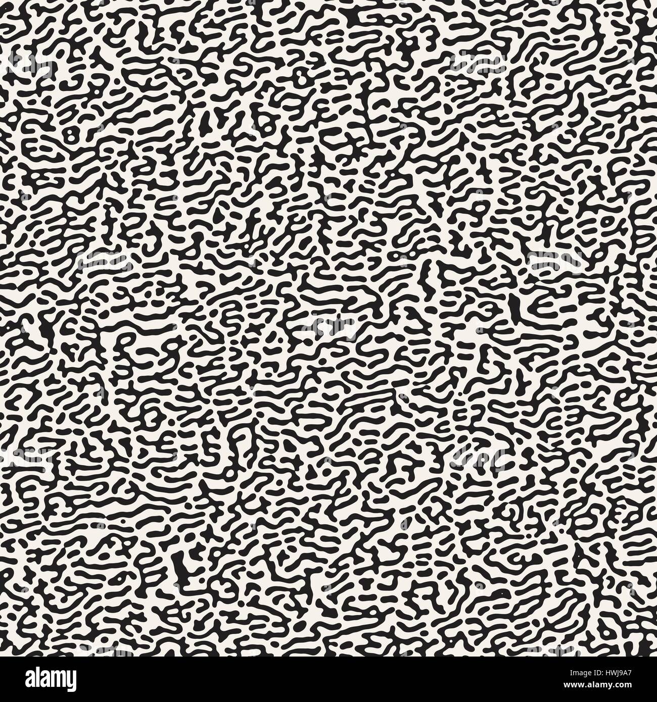 Vector Seamless Grunge Pattern. Black and White Organic Shapes. Messy ...