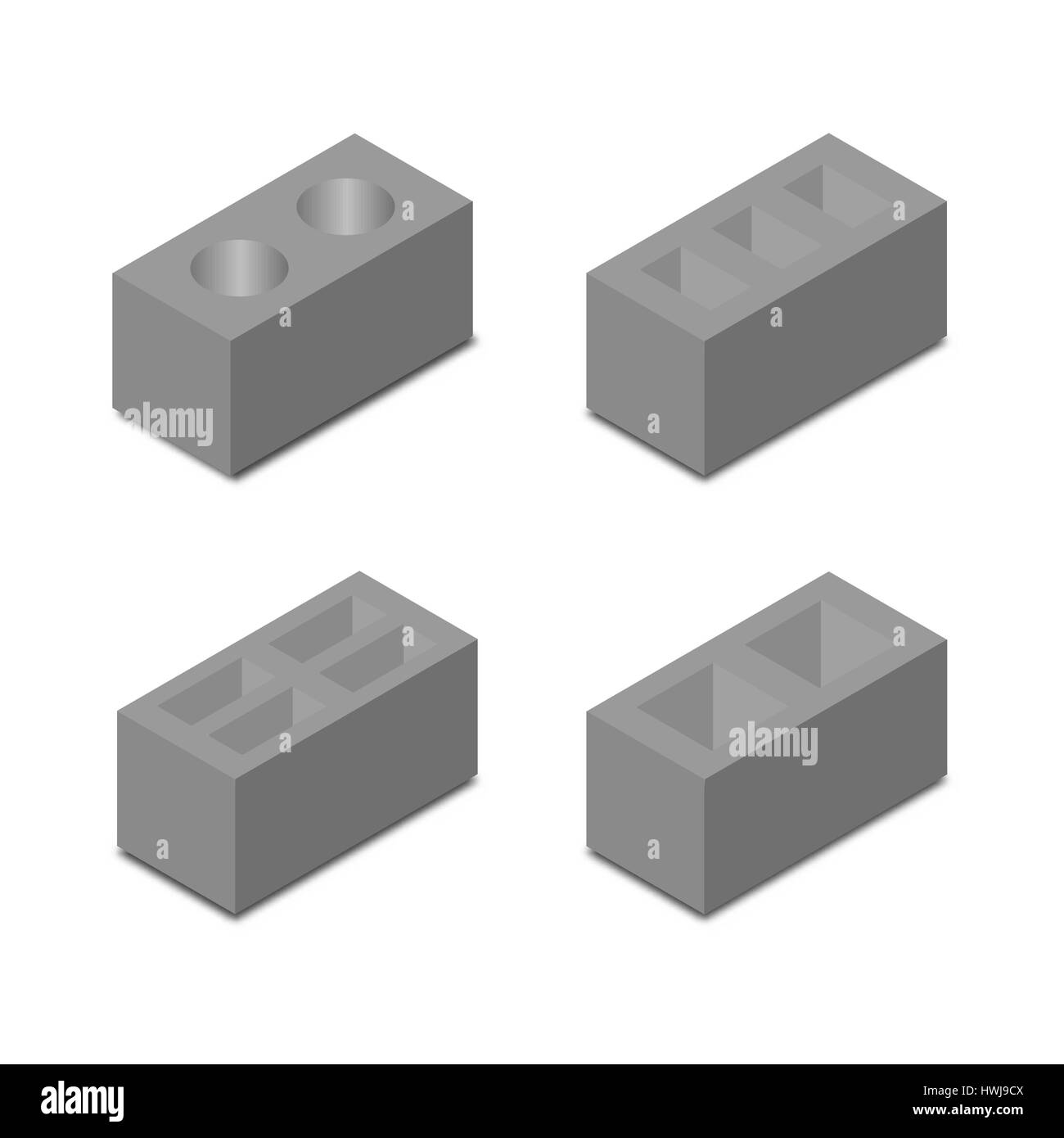 Gray concrete wall blocks Stock Vector Images - Alamy