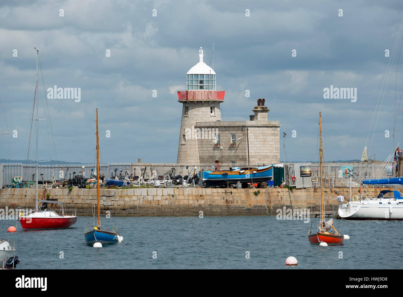 Harbour and Lighthouse, Howth, County Fingal, Ireland Stock Photo - Alamy